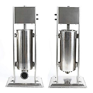 Gdrasuya10 Commercial Churro Maker 5L Stainless Steel Manual Spanish Donut Churrera Churro Maker Machine with 4pcs Nozzles for Home Restaurants Cafeterias Bakeries (Vertical Type)