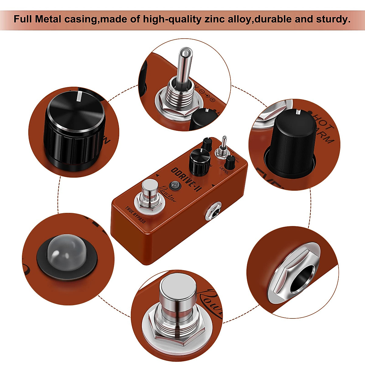 Rowin Guitar Tube Screamer Pedal Overdrive II True Bypass