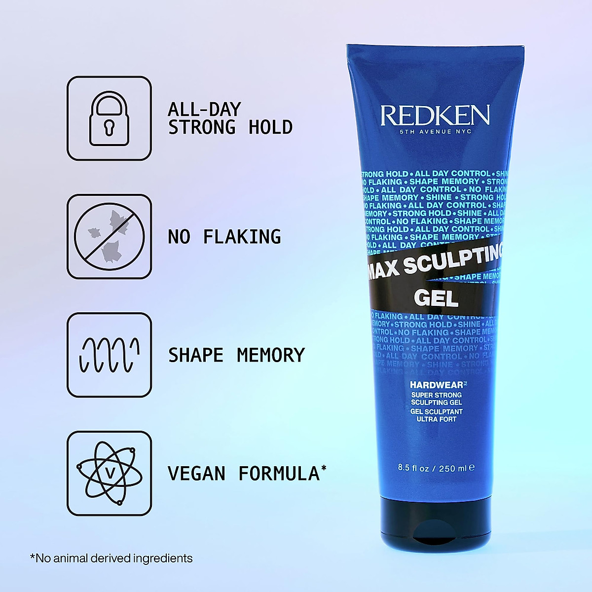 Redken Max Sculpting Gel | For All Hair Types | Provides Body & High Shine Finish | Long-Lasting Shape Styling | Flake-Free Control & Added Thickness | Maximum Hold | 8.8 Oz