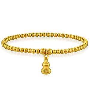 CHOW SANG SANG 999.9 24K Gold Price-by-Weight 8.6g Gold Gourd (Wulu) Bracelet (Wrist Size 13-14cm) 92700B