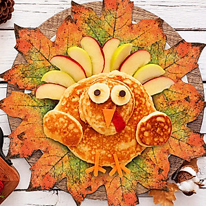 Parchment Fall Leaves Thanksgiving Cheese Paper Parchment Leaves Decorative Paper for Plate Table Charcuterie Boards Food Serving Decoration (50 Pcs)