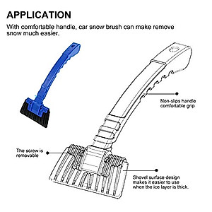 GARNECK Cleaning Tool Car Snow Shovel Plastic Anti-Slip Frost Snow Removal Shovel Removable Lightweight Ice Scraper Shovel Mud Removal Tool for Car Garden Camping Outdoor (Blue) Window Cleaner Tool