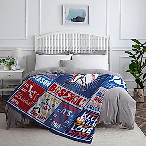 CieCeaCia Baseball Blanket，Baseball Blanket Gifts，Baseball Gifts for Boys，Baseball Gifts for Team，Gifts for Baseball Lovers, Best Baseball Coach Team Gifts 50"x40"