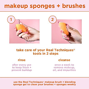 Real Techniques Limited Edition Cleanse, Blend, Set and Go Makeup Sponge Set, 4 Piece Christmas Gift Set, Perfect For Wife, Spouse, Girlfriend, Significant Other, and Daughter
