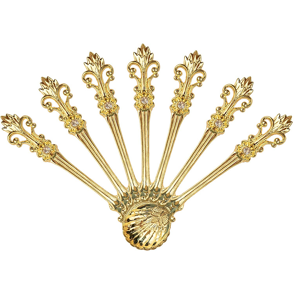 Yarlung 16 Pack Mini Coffee Spoons, 4.5 Inch Demitasse Vintage Spoon for Espresso, Tea, Dessert, Condiments, Gold