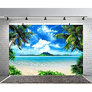Summer Beach Photography Backdrops Ocean Tropical Photo Booth Wedding Party Decoration Background Studio Props Vinyl 7x5ft XT-6594