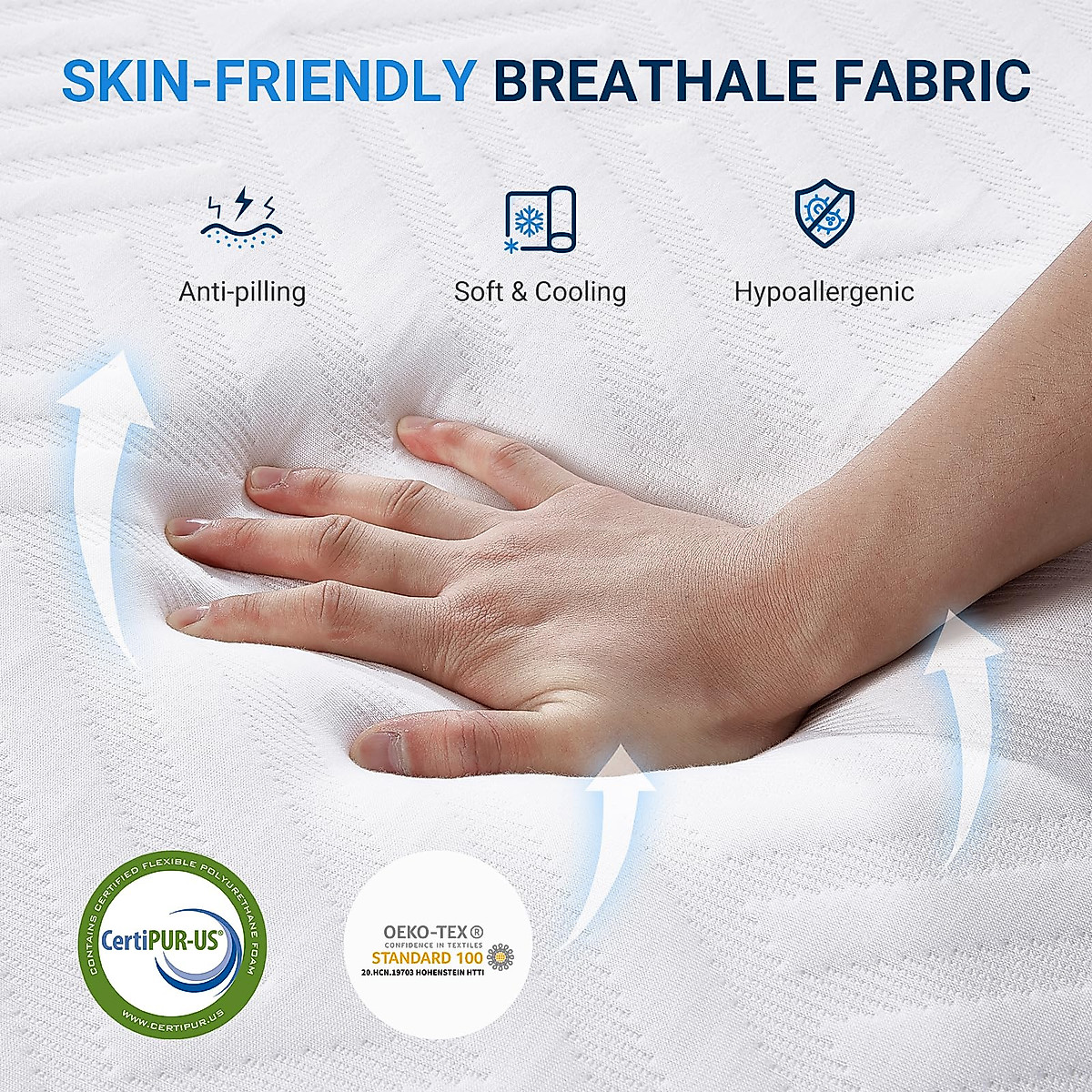 Avenco Queen Size Mattress, 12 inch Queen Mattress with Gel Memory Foam, Medium Firm, Mattress in a Box, Pressure Relief & Motion Isolation, CertiPUR-US Certified