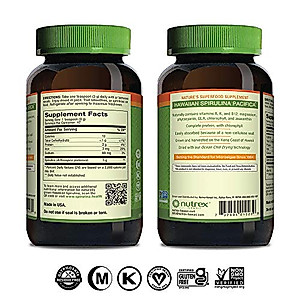 Nutrex Hawaii, Pure Hawaiian Spirulina Powder, Vegan, Supports Immune System, Heart, Cells and Energy, 5 Ounce