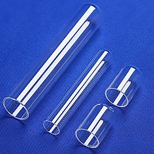 High Temperature Heating Quartz Glass Test Tube Laboratory Transparent Heating Glass Tube (25-150mm(5))