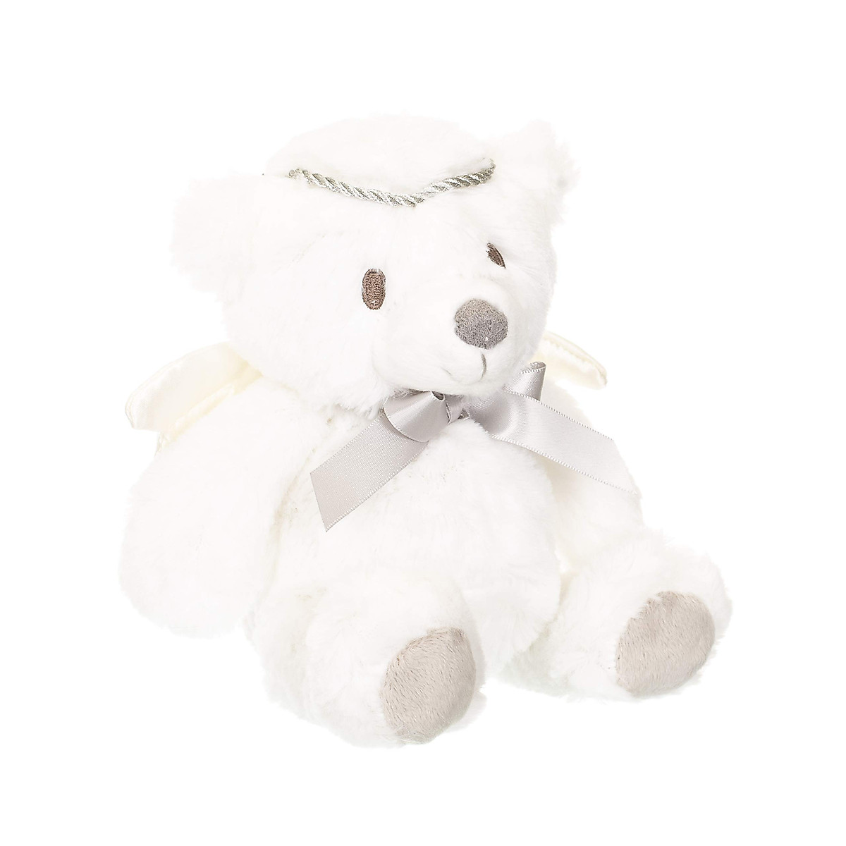DEMDACO Angel Bear With Silver Crown Soft White Children's Plush Stuffed Animal