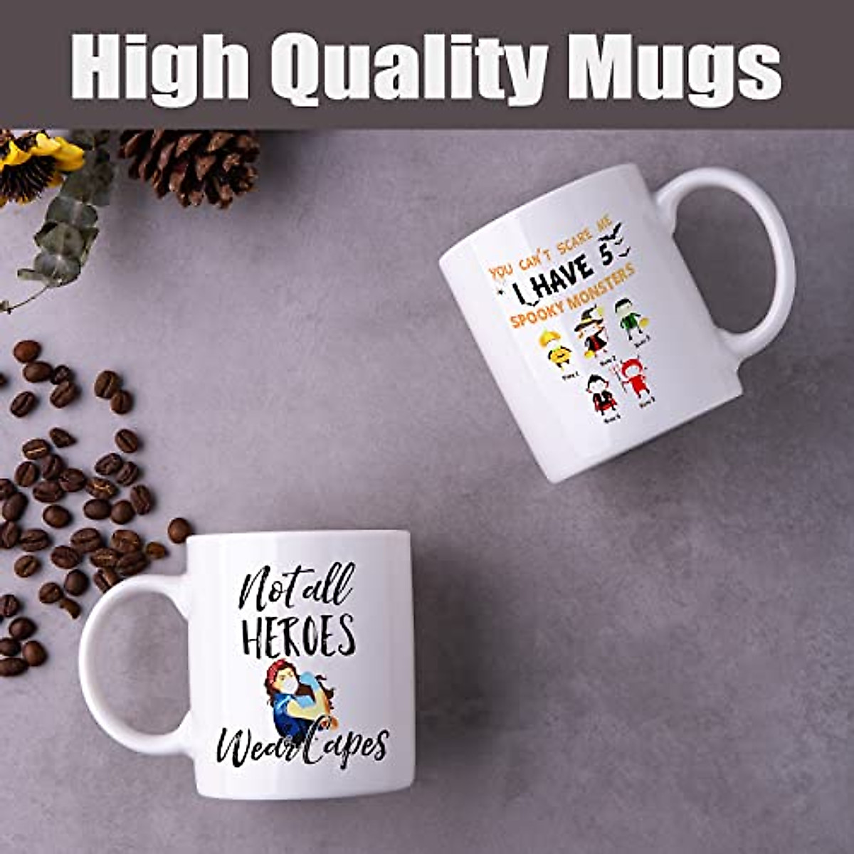 GBHOME Sublimation Mugs Blank, 12 OZ White Ceramic Sublimation Cups, Bulk Mugs for Coffee, Milk, Latte, Hot Cocoa, Set of 6