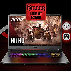 Acer Nitro 5 AN517-41-R0RZ Gaming Laptop, AMD Ryzen 7 5800H (8-Core) | NVIDIA GeForce RTX 3060 Laptop GPU | 17.3" FHD 144Hz IPS Display | 16GB DDR4 | 1TB NVMe SSD | WiFi 6 | RGB Backlit Keyboard