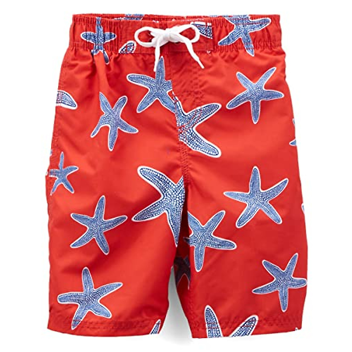 Kanu Surf Boys' Reflection Quick Dry UPF 50+ Beach Swim Trunk, Starfish Red, 10/12