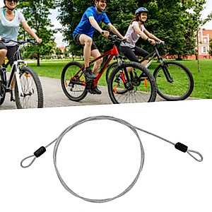 Taidda- Stainless Steel Cable Lock, Cable Bicycle Lock, Practical High Reliability Scooter for Bicycle Motorcycle Bike AutocycleSilver