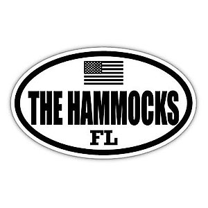 3 Pack Reflective The Hammocks FL Florida Miami-Dade County Stealthy US Flag Euro Decal Sticker Vinyl for Hard Hats, Bottles, Glass, Toolbox 2" x 3"