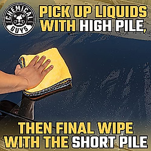 Chemical Guys MIC_506_03 Professional Grade Premium Microfiber Towels, Gold (16 Inch x 16 Inch) (Pack of 3) - Safe for Car Wash, Home Cleaning & Pet Drying Cloths