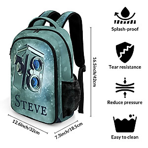 Anneunique Personalized Cinema Camera Backpack Casual Bag Daypack for Women Men Camping Hiking