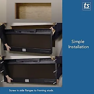 Touchstone Sideline® Anti-Glare Screen-Front 60" 80047 Electric Fireplace