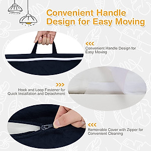 Costzon Kids Couch, Toddler Soft Sofa Chair w/Removable & Washable Velvet Surface for Preschool, Play Room, Nursery, Kindergarten, Toddler Sofa Couch for 0-5 Boys Girls Birthday Gift (Navy Blue)