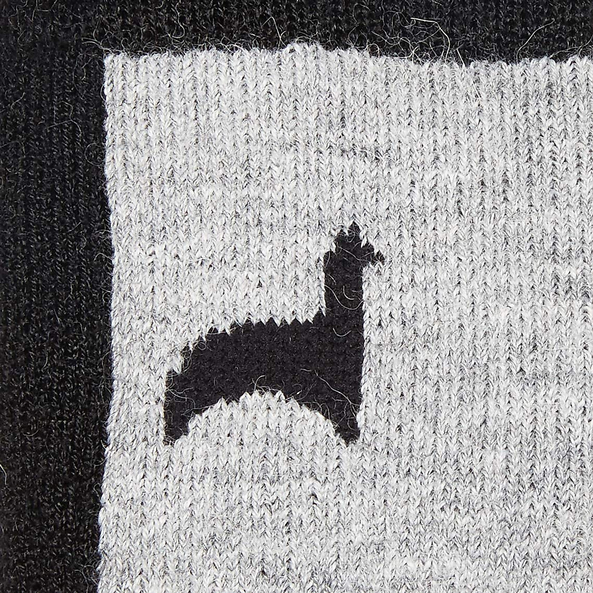 Peruvian Link Alpaca Hiking Socks Treated With Aloe Vera (Black/Silver, Large)