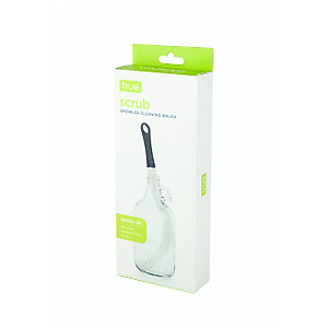 True Wine Decanter Drying Stand and Holder Essential Accessory Glassware Rack for a Spot-Free Finish, Rubber Coating Protects Glass, Chrome Plated Iron, Silver