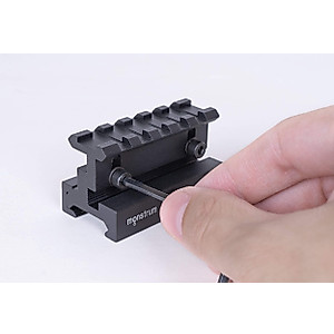 Monstrum P332 Raven 3X Prism Scope | Flat Dark Earth | 5 Slot Adjustable Height Riser Mount | Bundle…