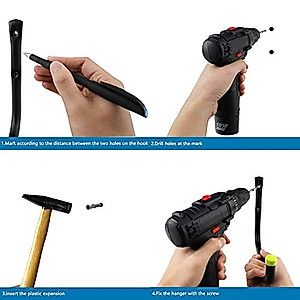 Intpro Garage Organization Hooks Heavy Duty Garage Storage Utility Wall Hooks Garden Tool Wall Hanger for Ladder Bike Shelf Hose Power Tool 6 Pack