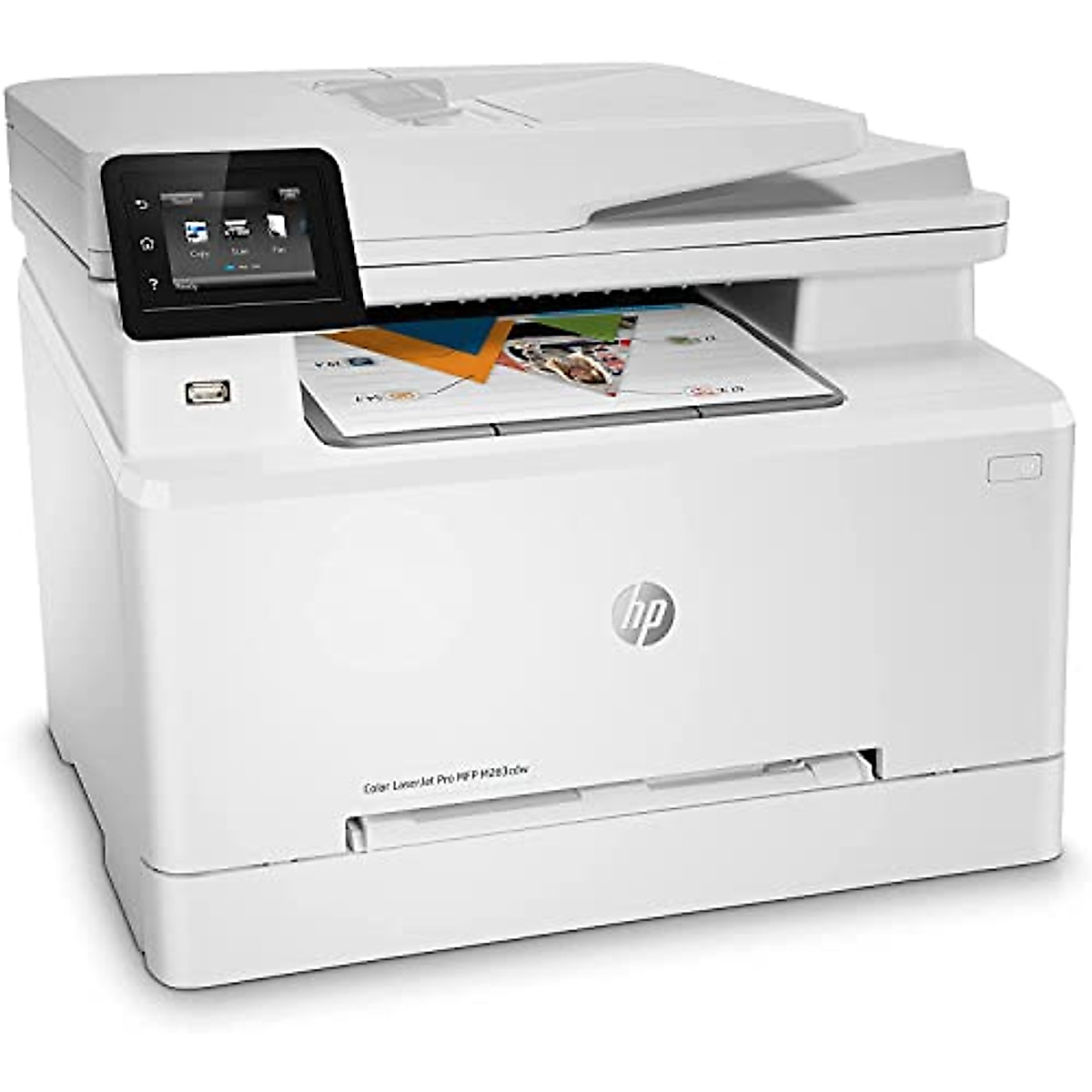 HP Color Laserjet Pro M283cdw Wireless All-in-One Laser Printer-Remote Mobile Print-Print Scan Copy Fax-Auto 2-Sided Printing, 22ppm, 600x600DPI, 260-Sheet, with WULIC Printer Cable