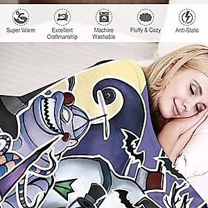 Christmas Blanket Super Soft Jack Skellington & Sally Throw Blankets for Couch Sofa Beding Kids Adults Gifts 50"X60"