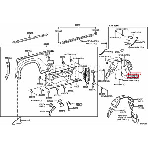 Rexka 40pcs Fender Liner Wheelhouse Liner Mud Guard Nylon Screw Grommet Nut Retainer Compatible with Toyota Lexus 90189-06013 Camry Corolla Highlander Tundra Tacoma Sequoia