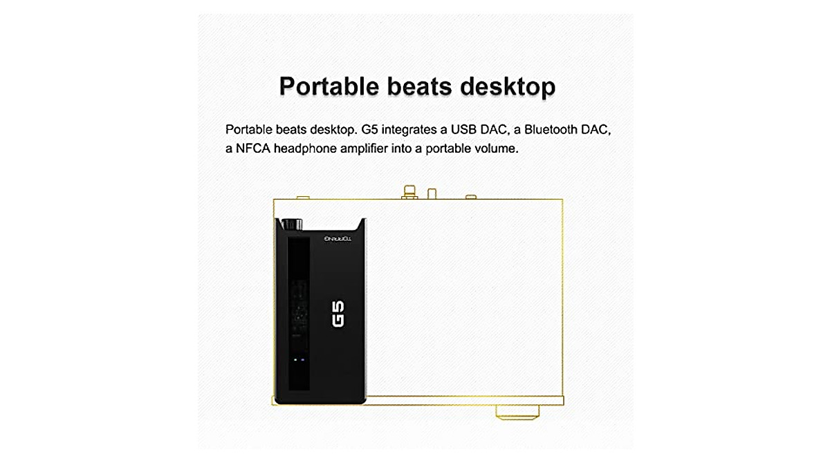 Topping G5 USB DAC: Portable High-Res Bluetooth AMP