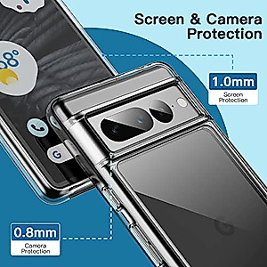 JETech Case for Google Pixel 7 Pro 6.7-Inch, Shockproof Phone Bumper Cover, Anti-Scratch Clear Back (Clear)