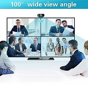 ZIQIAN HD Webcam 1080P Webcam,Live Streaming Web Camera with Stereo Microphone, Desktop or Laptop USB Webcam with 100 Degree View Angle for Conferencing, Streaming, Gaming.Video Calling (N5 Webcam)