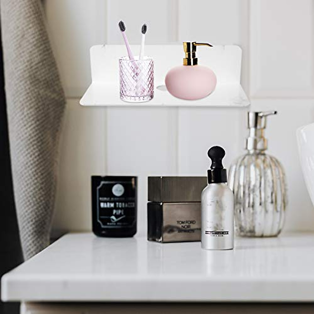 jojofuny Acrylic Floating Shelves, Wall Shelf Speaker Stand, Hanging Shelves for Bedroom, Wall Mounted Display Shelf Bookshelf Storage Shelves