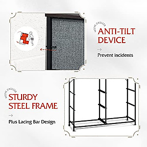 WLIVE 9-Drawer Dresser, Fabric Storage Tower for Bedroom, Nursery, Entryway, Closets, Tall Chest Organizer Unit with Textured Print Fabric Bins, Steel Frame, Wood Top, Dark Grey