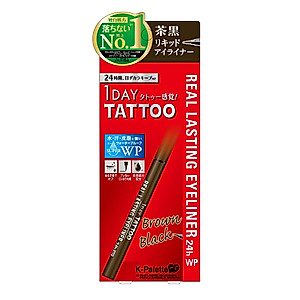 K-Palette Real Lasting Eyeliner 24h 1 Brown Black for Women, 0.018 Ounce