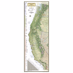 National Geographic Pacific Crest Trail Wall Map Wall Map - Laminated (18 x 48 in) (National Geographic Reference Map)