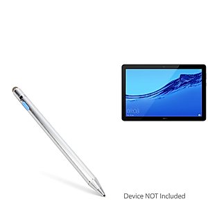 BoxWave Stylus Pen Compatible with Huawei MediaPad T5 - AccuPoint Active Stylus, Electronic Stylus with Ultra Fine Tip for Huawei MediaPad T5 - Metallic Silver