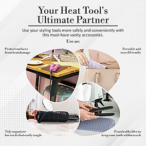 Heat Resistant Mat - Iron Mat - Curling Iron Holder - Silicone Heat Resistant Mat - Makeup Mat - Hot Tools Mat - Hot Tools Flat Iron Holder