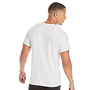 Hanes Men's White T-Shirt Pack (Colors Available), Moisture-Wicking Shirts, 100% Cotton Undershirts for Men, Multipack