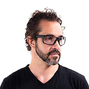 VITENZI Bifocal Safety Glasses with Readers Wrap Around Sport Magnifying Safety Reading Protective Goggles Palermo in Black 1.50