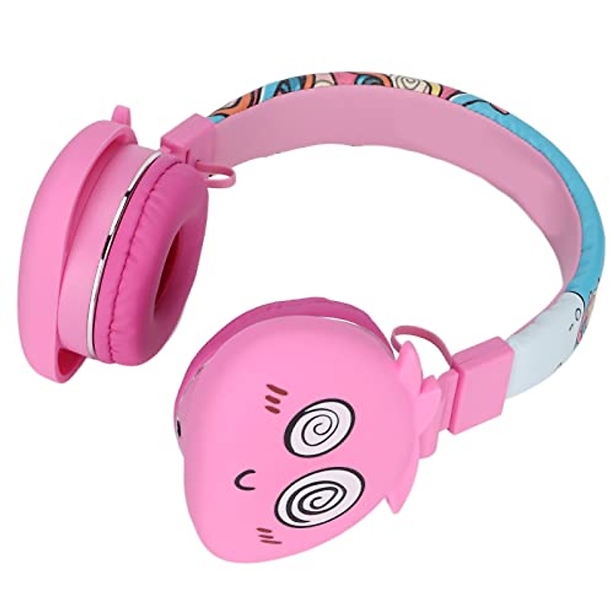 Kids Bluetooth Headphones,Over-Ear Foldable Noise Cancelling Headset,Cute Cartoon Wired/Wireless Headphones,Built in Microphone,Stereo Sound,Up to 4-6 Hours Play,for Children, Adolescents,Adults