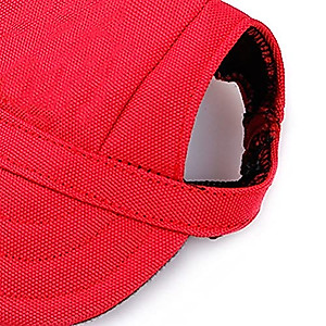 1Pc Dog Baseball Hat, Dog Hat Dog Cap Hats for Dogs Dog Visor Hats Sports Hats with Ear Holes Dog Sun Visor Hat with Adjustable Chin Strap for Pet Sun Protection, Size S