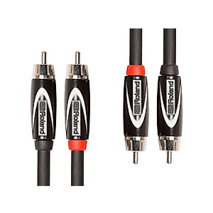 Roland Black Series Interconnect Dual cable—RCA connectors, 10ft / 3m - RCC-10-2R2R