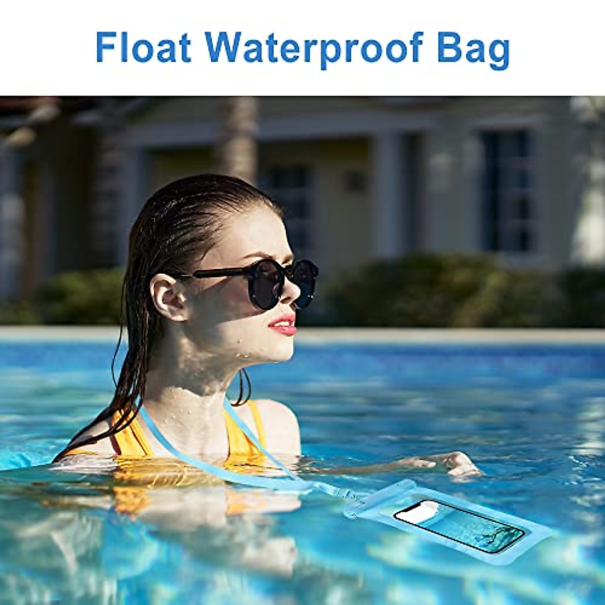 Janmitta Universal Extra-Large Waterproof Pouch,Underwater Dry Bag for iPhone X/XR/XS Max,iPhone 14 13 12 Pro Max and Other Smart Phones Up to 7.0",IPX8 Waterproof Phone Case,2 Packs+2 lanyards