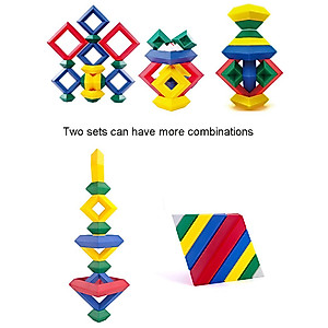 Agirlgle Building Blocks Stacking Toys for Kids Stacker Toy 3D Puzzle Stem Toys Pyramid Speed Cube， Creative Educational Toys for Kids Preschool Learning Toys Stacking Block