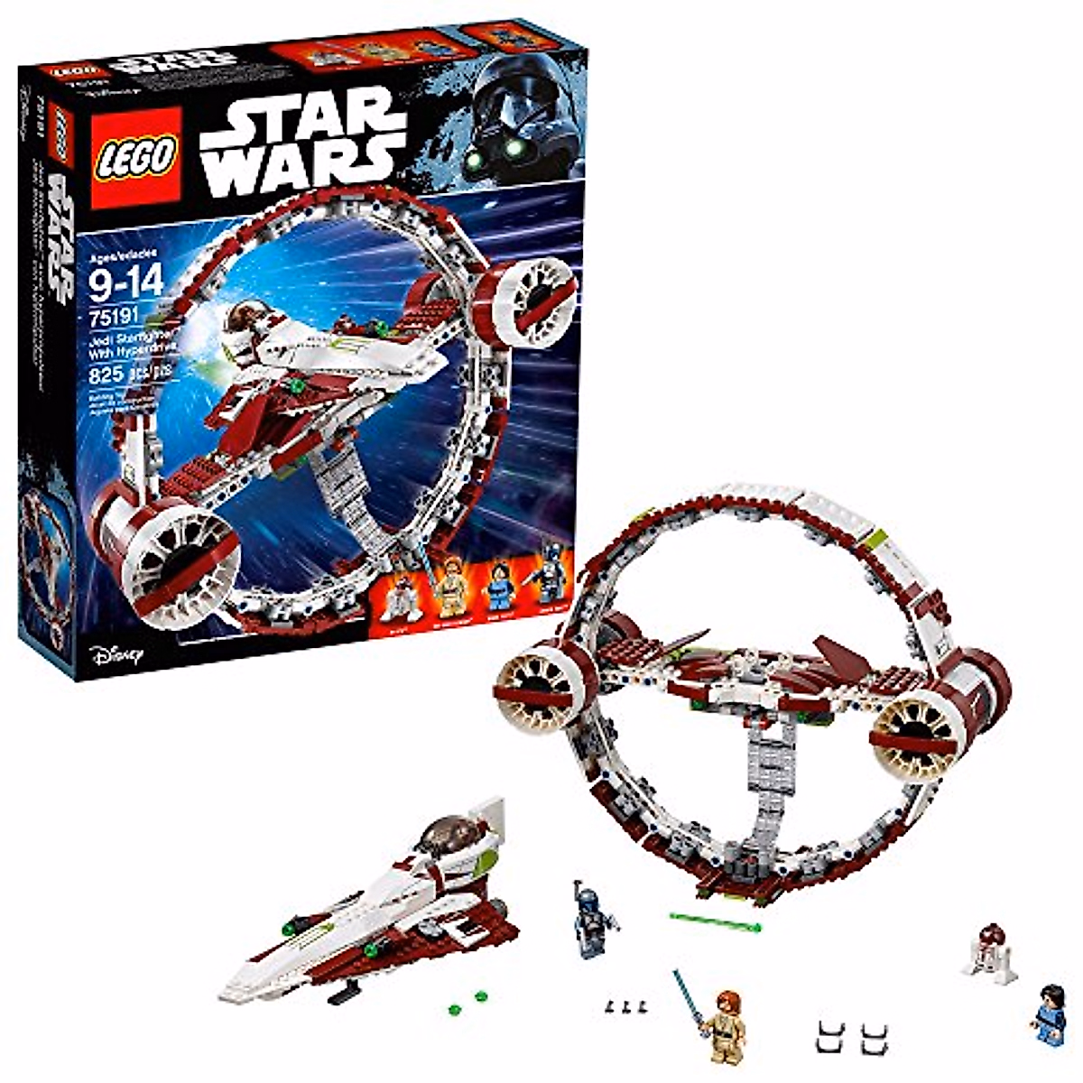 LEGO 6175769 Star Wars Jedi Starfighter with Hyperdrive 75191 Building Kit for 9 - 14 years (825 Pieces)