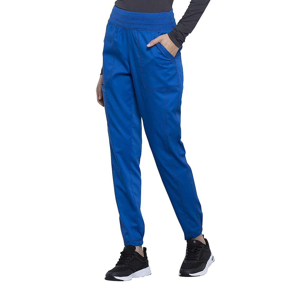 Jogger Scrubs for Women Workwear Revolution, Soft Stretch WW011P, XL Petite, Royal