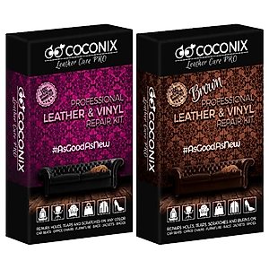 Coconix Vinyl and Leather Repair Kit and Brown Leather and Vinyl Repair Kit Set