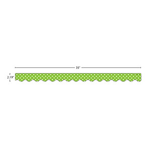Teacher Created Resources Mini Polka Dots Border Trim, Lime (4669)